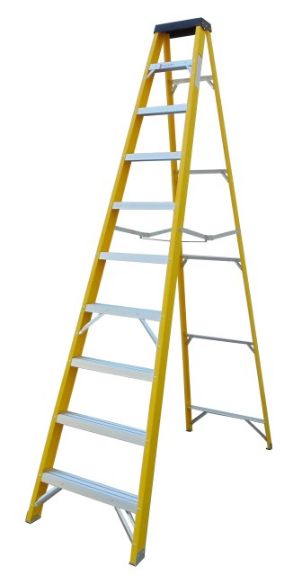 PROTOOL 10 STEP FIBREGLASS LADDER (COLLECTION/DELIVERY DUBLIN ONLY ...