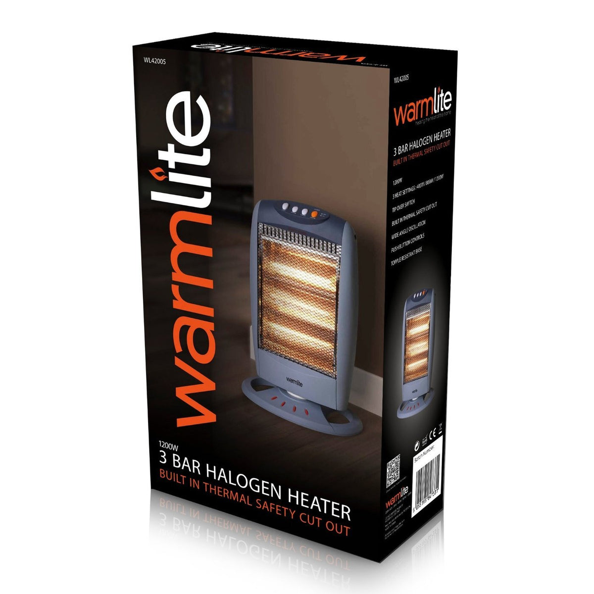 WARMLITE HALOGEN HEATER 1200W 3 BARS – HardwareStoreIreland.