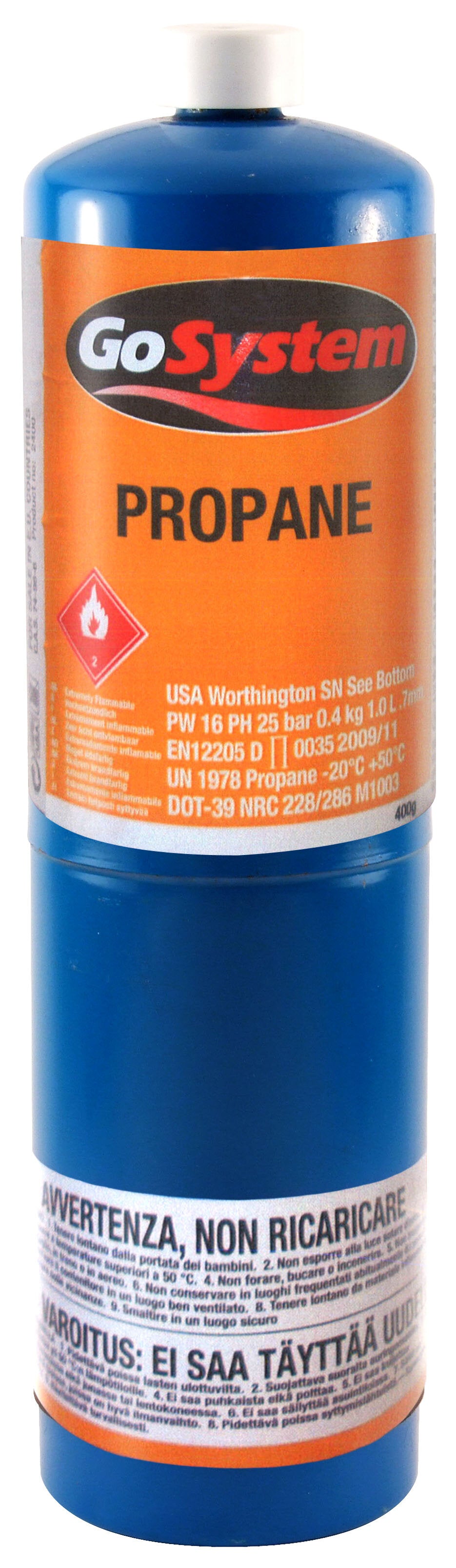 GO SYSTEM PROPANE GAS CYLINDER 400G G2400 – HardwareStoreIreland.