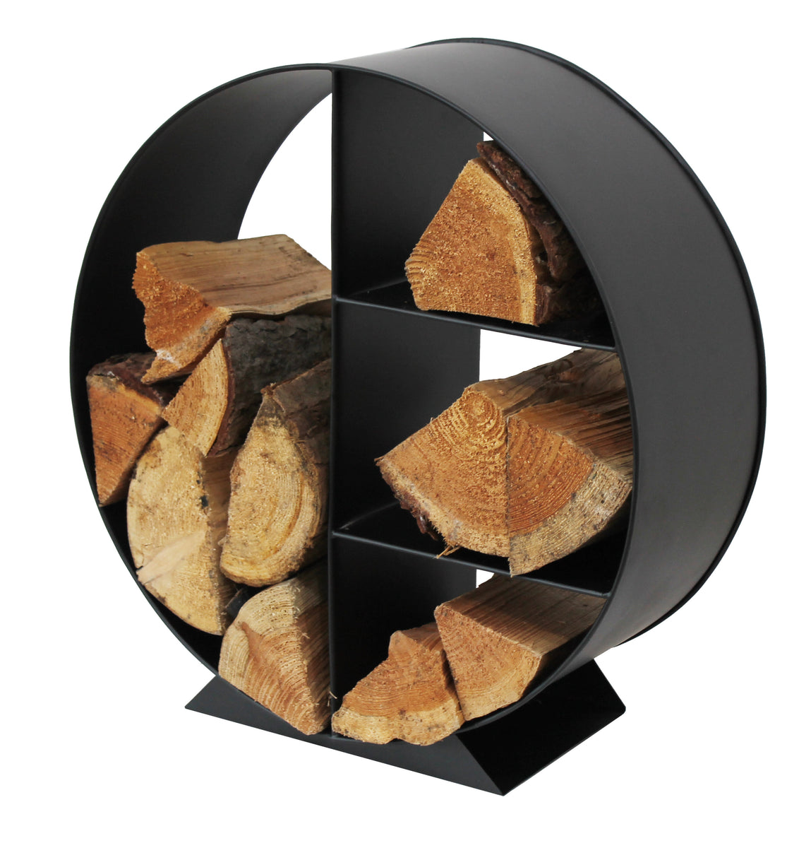 MANSION BLACK CONTEMPORARY ROUND LOG HOLDER – HardwareStoreIreland.