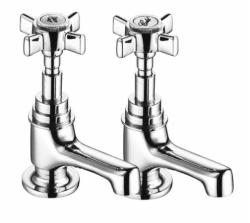 Edwardian Basin Taps 1/2" – HardwareStoreIreland.
