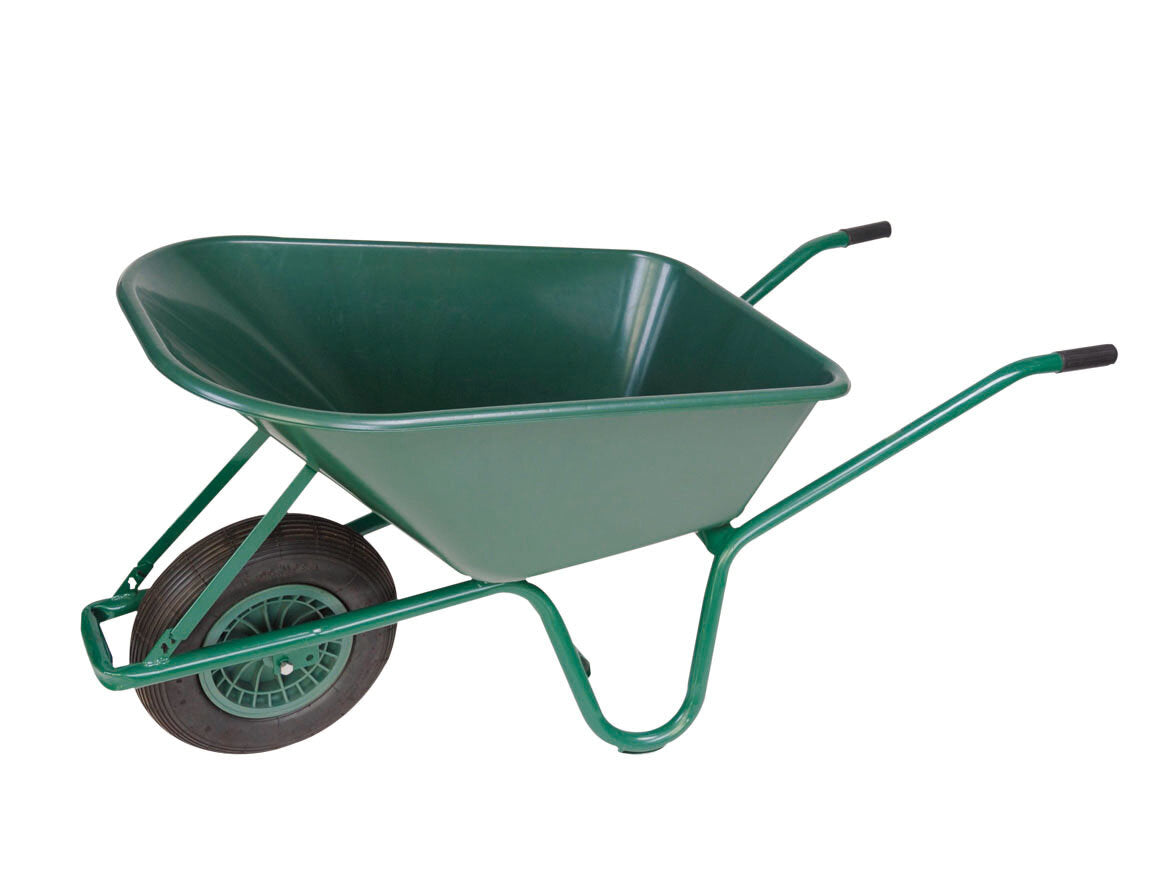 100LTR POLY WHEELBARROW GREEN – HardwareStoreIreland.