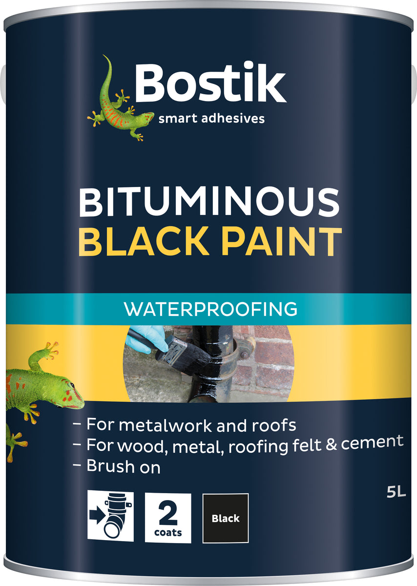 BOSTIK BITUMINOUS BLACK PAINT 5 LTR – HardwareStoreIreland.